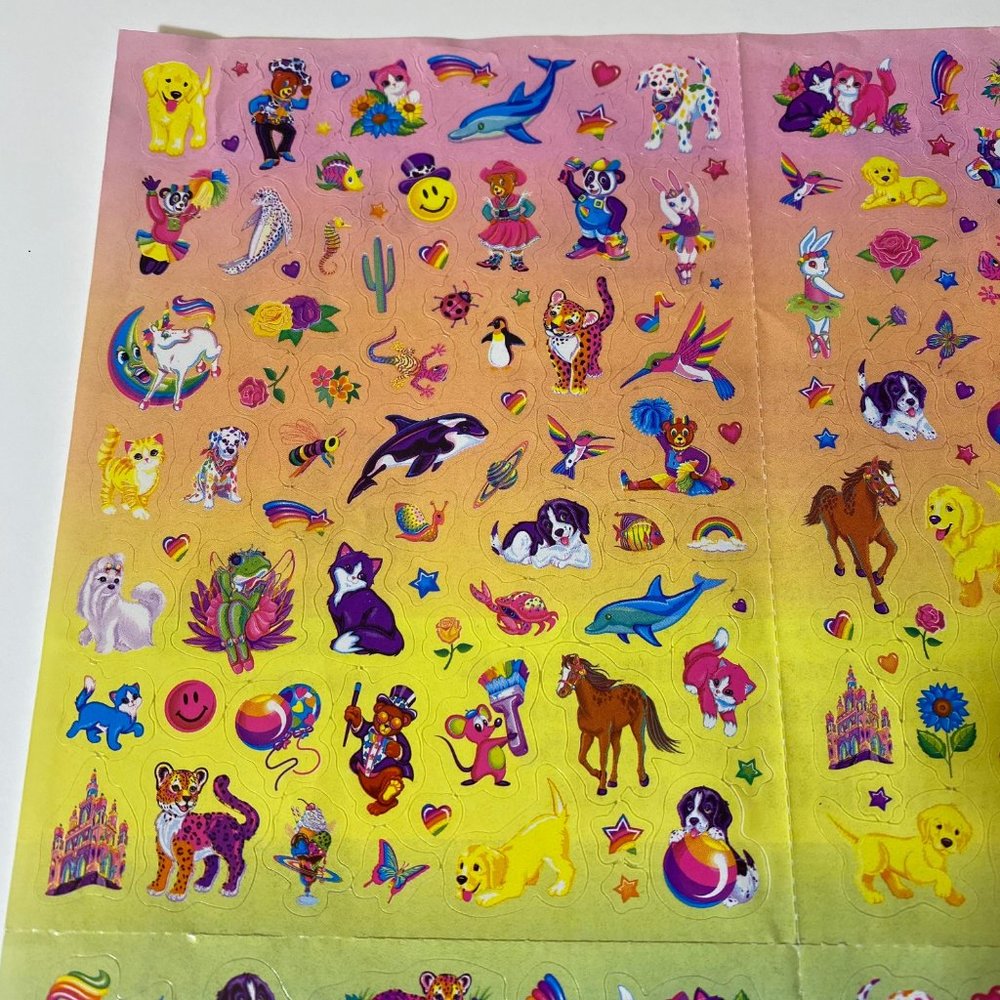 Vintage Lisa Frank Characters Rainbow Large Jumbo Sti… - Gem